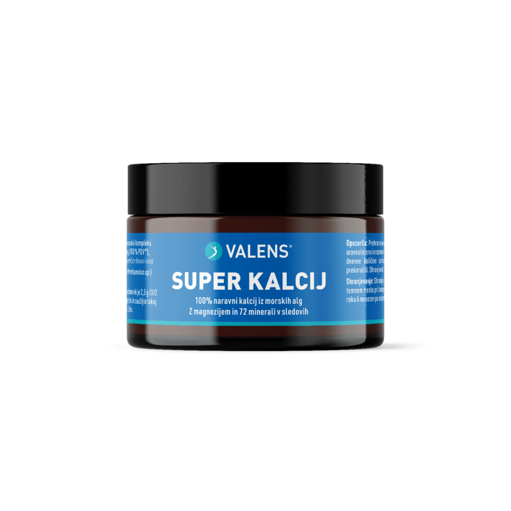 Valens Super Kalcij v prahu - Naraven kalcij Aquamin